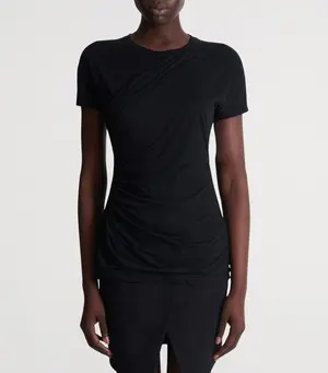 Balmain Cotton Draped T-shirt