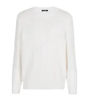 Balmain Monogram Wool-linen Blend Sweater