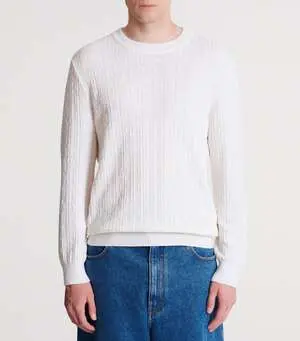 Balmain Monogram Wool-linen Blend Sweater