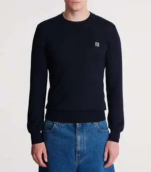 Balmain Silk-cotton Monogram Sweater
