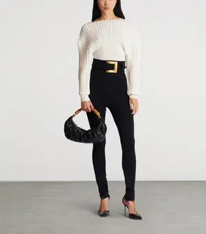 Balmain Rib-knit One-shoulder Sweater