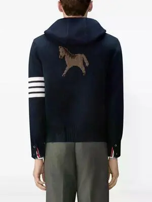 Thom Browne Lunar New Year Intarsia 4-bar Hoodie