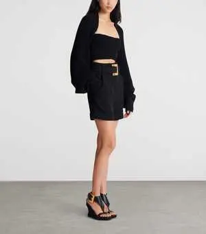Balmain Rib-knit Bolero Cardigan - Black