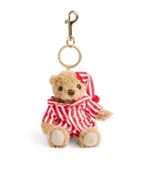 Harrods Christmas Pyjama Henry Bear Keyring - Red