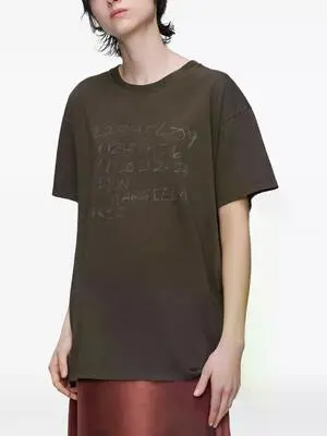 MAISON MARGIELA Numerical Cotton T-shirt - Brown