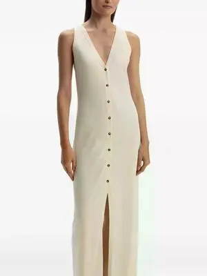 12 STOREEZ Buttoned Maxi Dress - Neutrals