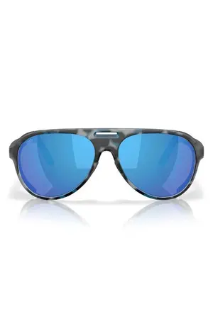 COSTA DEL MAR Grand Catalina 59mm Polarized Aviator Sunglasses - Deep Water Camo/blue 580g