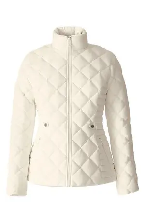 Mackage Diamond Quilted Recycled Down Jacket - Cream