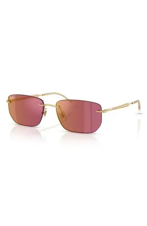 Ray-ban 56mm Rimless Sunglasses - Arista