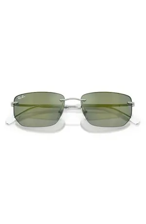 Ray-ban 56mm Rimless Sunglasses - Silver