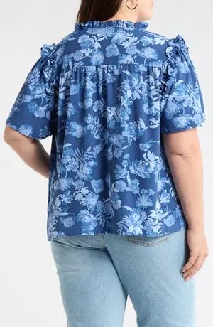 SUGARLIPS Floral Ruffle Top