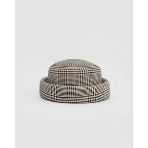 BORN TO ROAM London Pillbox Hat - Glen Plaid