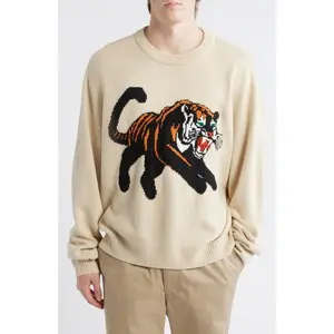 PACSUN Tiger Graphic Crewneck Sweater