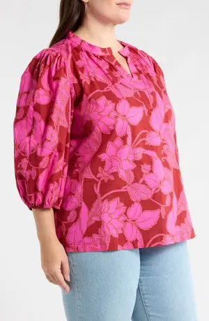 SUGARLIPS Craney Floral Print Top