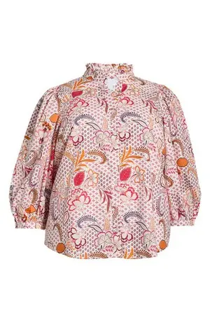 SUGARLIPS Floral Button-up Shirt