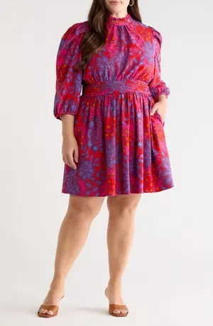 SUGARLIPS Floral Pleated Dress
