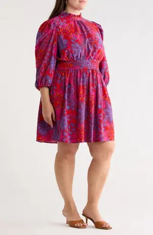 SUGARLIPS Floral Pleated Dress