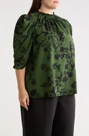 SUGARLIPS Tindrie Floral Puff Sleeve Top