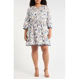 SUGARLIPS Ralston Floral Print Mini Dress - Off-white-multi