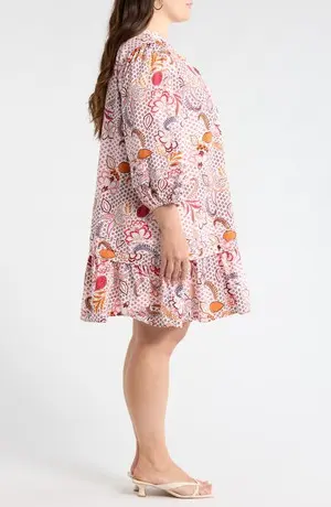 SUGARLIPS Floral Print Ruffle Hem Dress