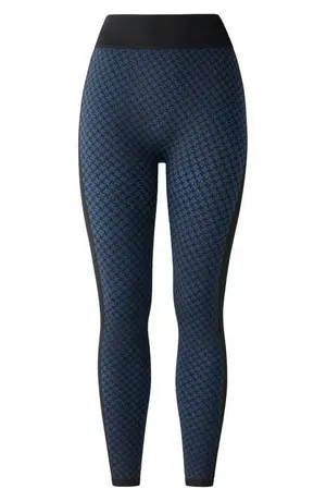 RHONE Houndstooth Check Leggings - Navy Blue Hounds