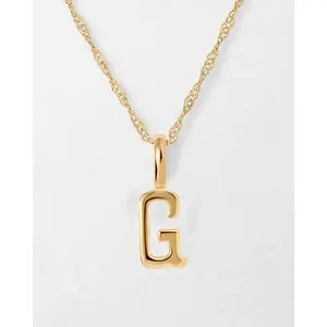 EDGE OF EMBER Edge Of Ember Solid Gold Initial Necklace G