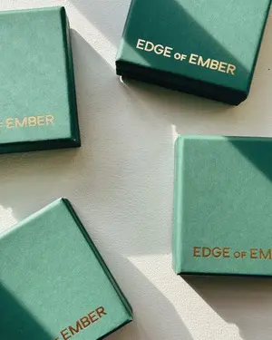 EDGE OF EMBER Solid Gold Initial Pendant Necklace - M