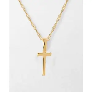 EDGE OF EMBER Solid Gold Initial Necklace - T