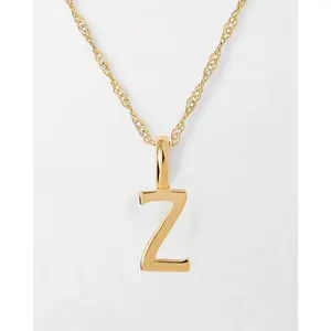 EDGE OF EMBER Edge Of Ember Solid Gold Initial Necklace Z