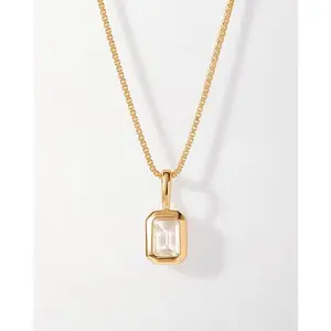 Edge Of Ember Emerald Cut Necklaces