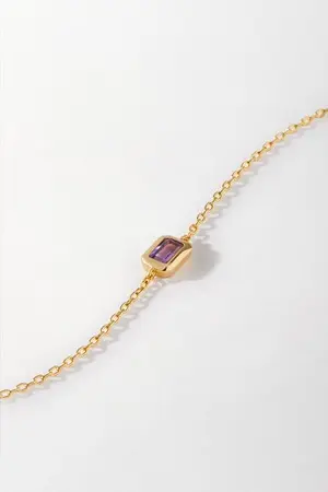 EDGE OF EMBER Deco Birthstone Bracelet - Amethyst (february)