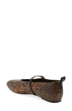 Rag & Bone Spire Mary Jane - Brown Snake Embossed