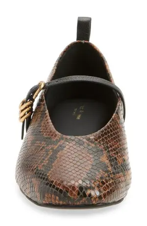 Rag & Bone Spire Mary Jane - Brown Snake Embossed