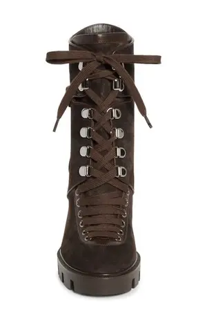 CHRISTIAN LOUBOUTIN Macademia 100 Combat Boots - Cafe/dark Brown