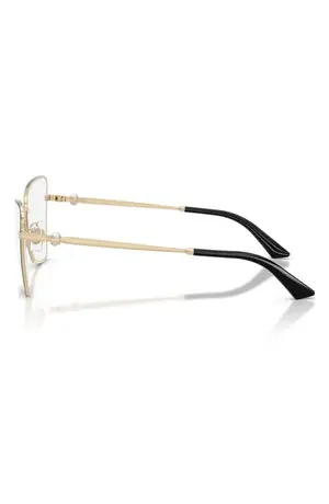 JIMMY CHOO 54mm Irregular Eyeglasses - Pale Gold/black/demo Lens