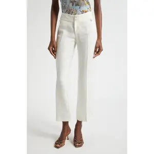Etro Linen Ankle Flare Trousers
