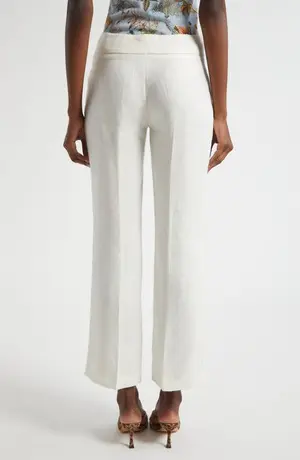 Etro Linen Ankle Flare Trousers