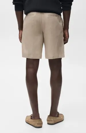 Mango Linen And Cotton Bermuda Shorts