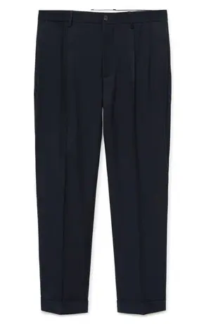 Mango Regular Fit Pleated Trousers