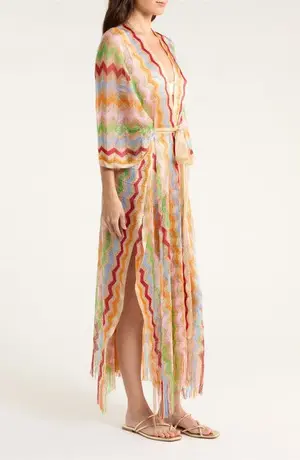 Elan Chevron Cover-up Caftan