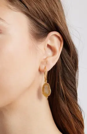 KIARA BY KI-ELE Bianca Geode Drop Earrings