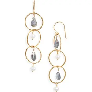 KIARA BY KI-ELE Trinity Drop Earrings - Gold