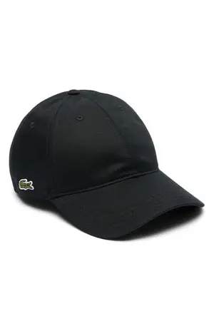 Lacoste Cotton Twill Baseball Cap Black