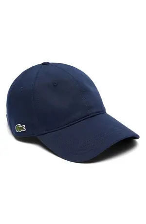 Lacoste Cotton Twill Baseball Cap - Navy Blue