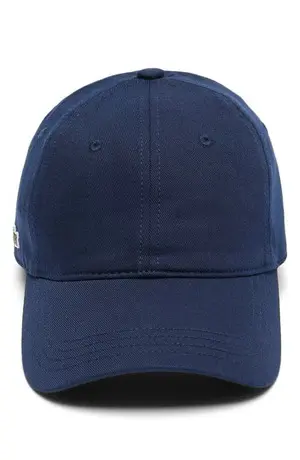 Lacoste Cotton Twill Baseball Cap - Navy Blue