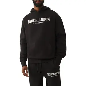 True Religion Hooded Fleece Zip Detail Sweatshirt