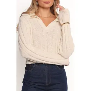 PETAL & PUP Collar Crop Sweater