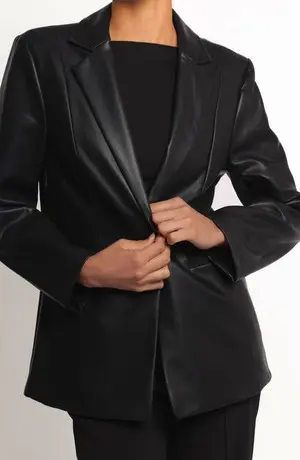 PETAL & PUP Jamie Faux Leather Blazer