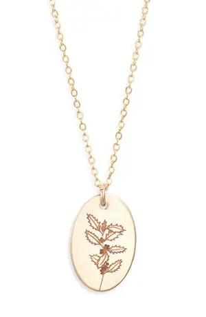 SET & STONES Louise Birth Flower Pendant Necklace - Gold/december
