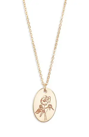 SET & STONES Louise Birth Flower Pendant Necklace - Gold/november